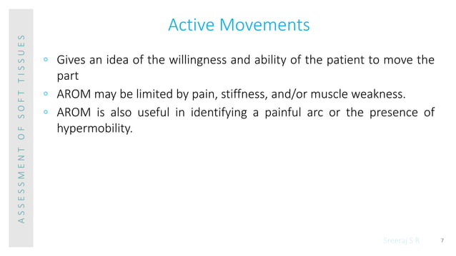 Assessment of contractile & inert tissues | PPTX | Physical Therapy ...