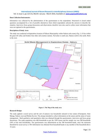 Assessment of Solid Waste Management among Households in Kaptembwa ...