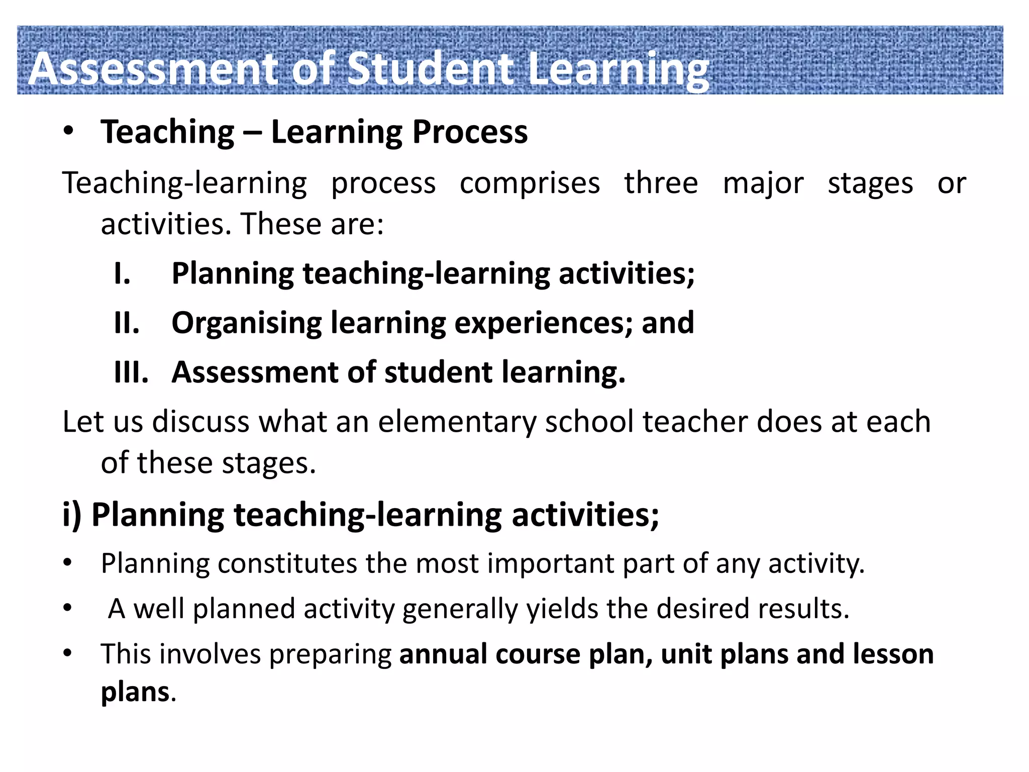Assessment of student learning | PPT | Free Download