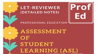 ASSESSMENT OF STUDENT LEARNING - REVIEWER.pptx