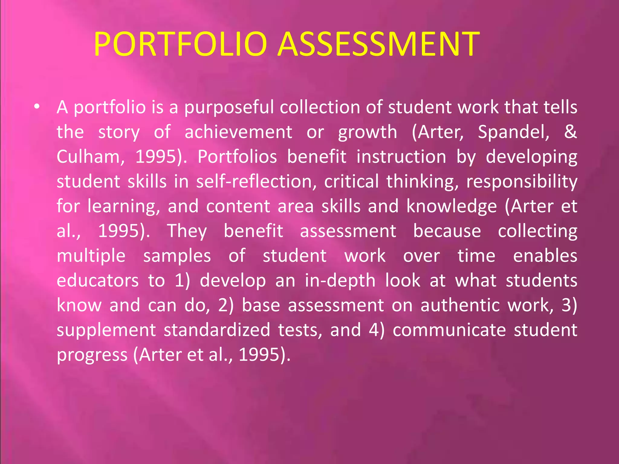 Assessment of student learning 1 | PPTX