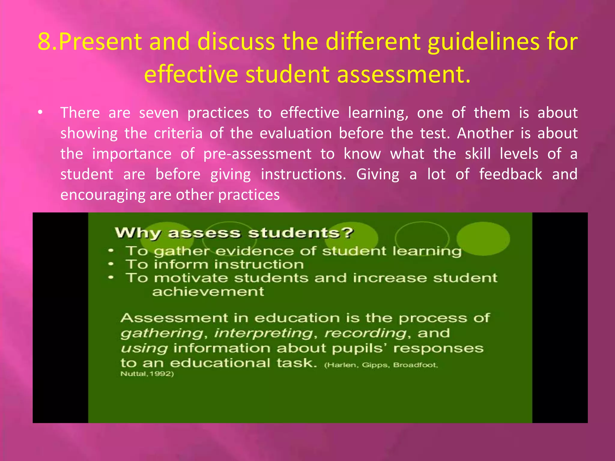 Assessment of student learning 1 | PPTX