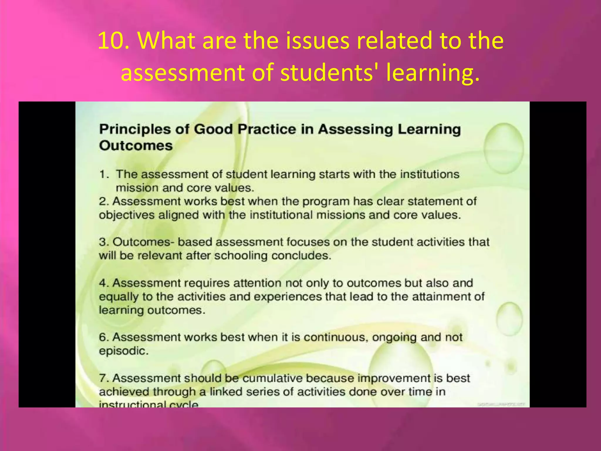 Assessment of student learning 1 | PPTX