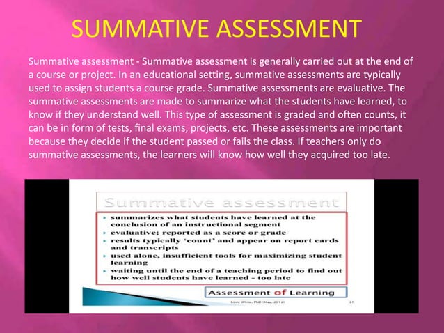 Assessment of student learning 1 | PPTX | Standardized Testing ...