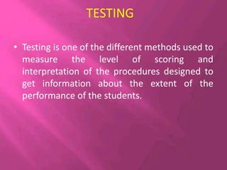 Assessment of student learning 1 | PPTX