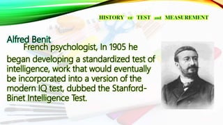 Historical Development of Test and Measurement | PPTX