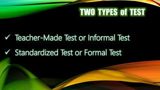 Historical Development of Test and Measurement | PPTX