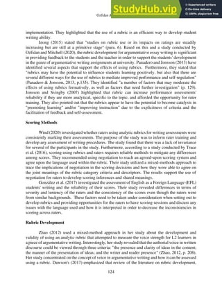Assessment Of Students Argumentative Writing A Rubric Development | PDF