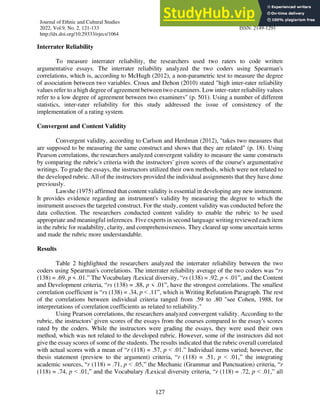 Assessment Of Students Argumentative Writing A Rubric Development | PDF