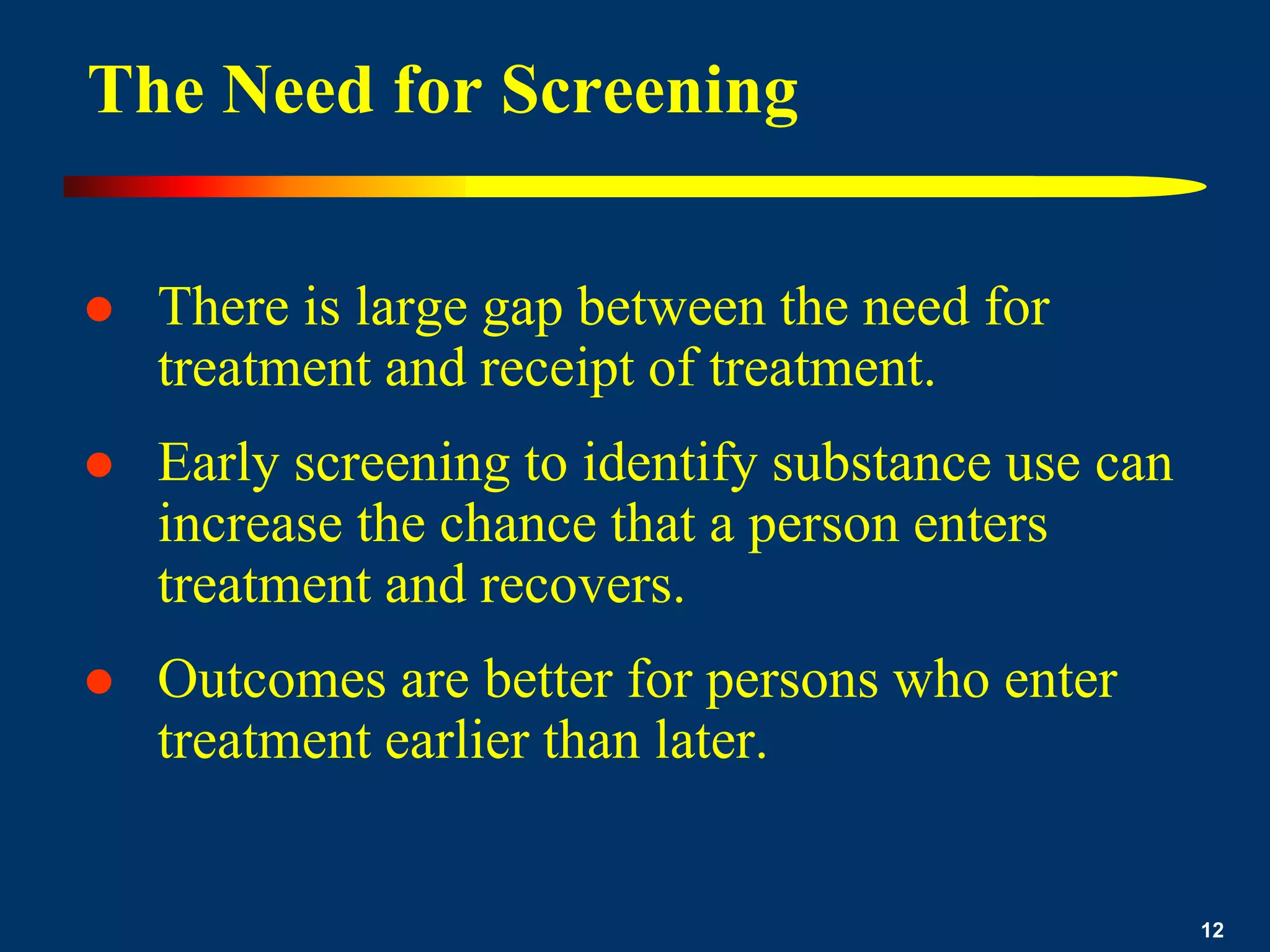 Assessment of substance use disorders 010915 | PPTX