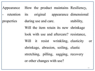 Assessment of textile and apparel product attributes | PPTX