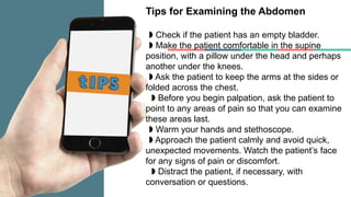 Assessment of the abdomen | PPTX