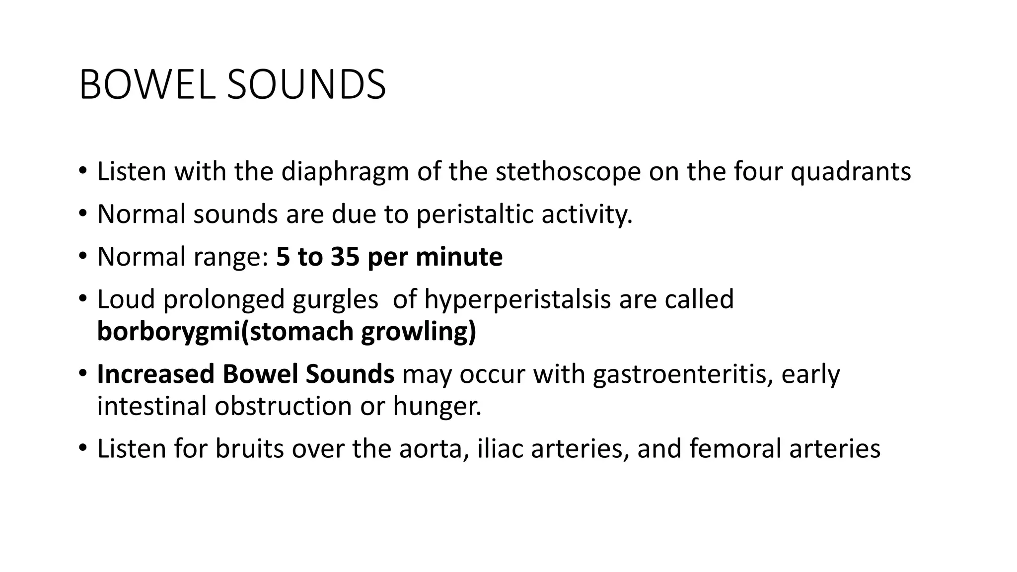 Assessment of the abdomen | PDF