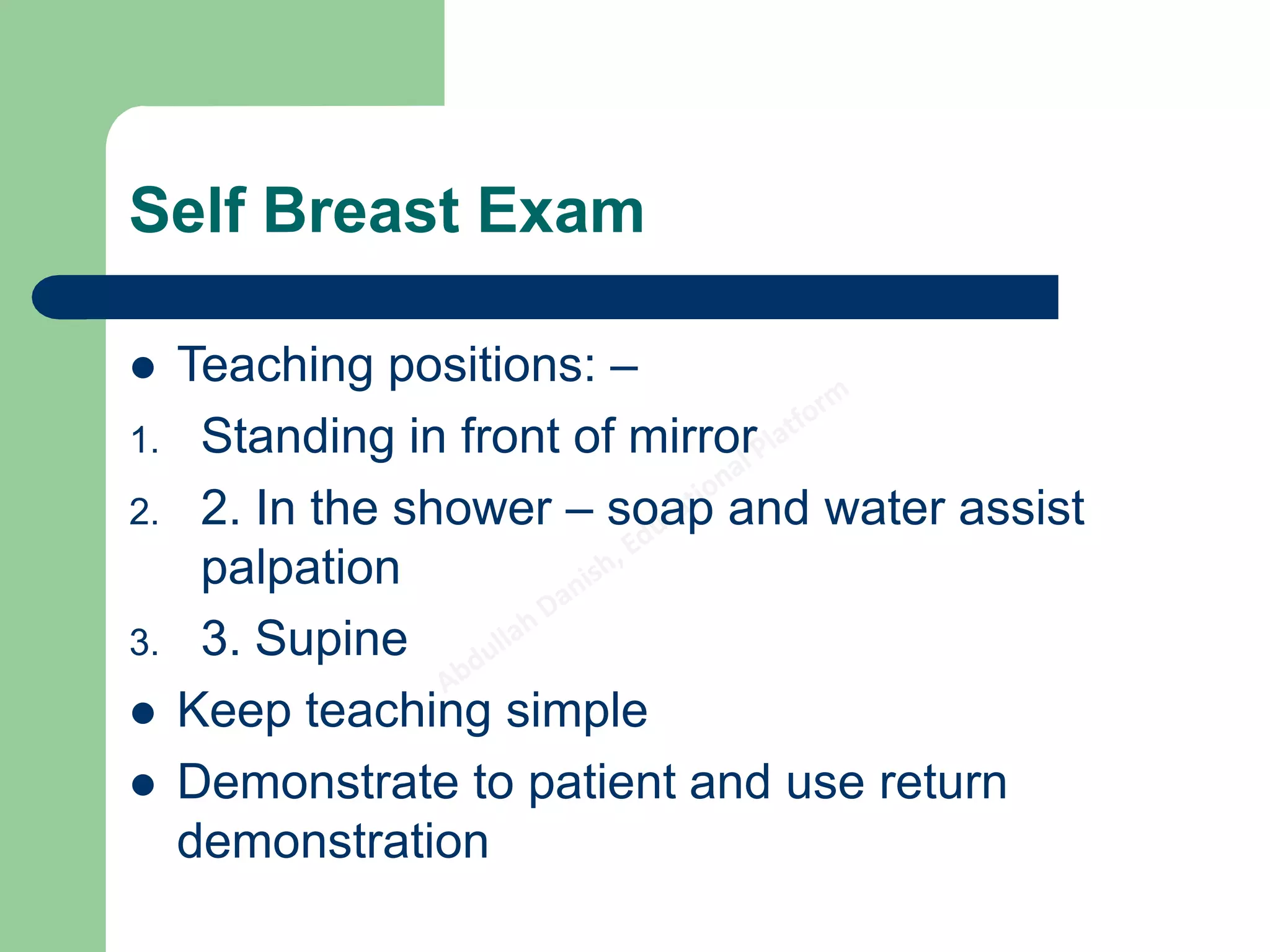 Assessment of the Breast, Axilla _ Genitalia, Educational Platform.pptx