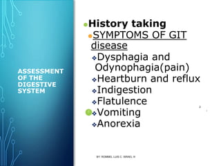 ASSESSMENT OF THE DIGESTIVE SYSTEM.pptx