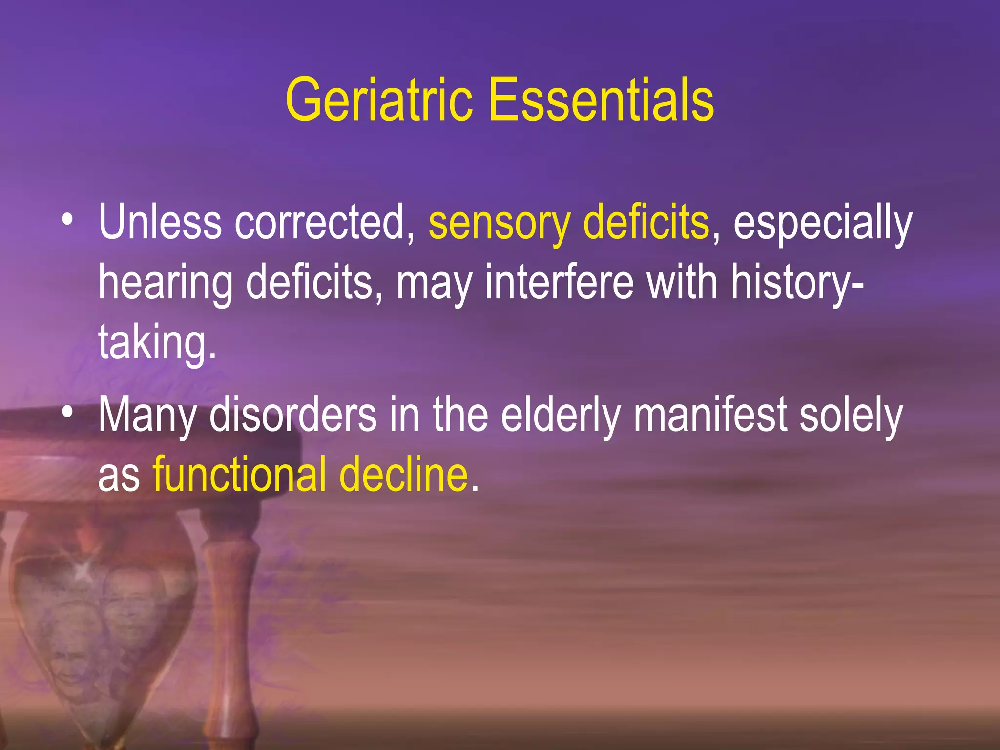 Assessment of the elderly | PPT