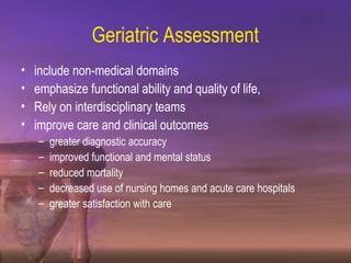 Geriatric Assessment Tools