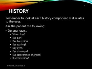 ASSESSMENT OF THE EYE (1)-Health Assessment.ppt
