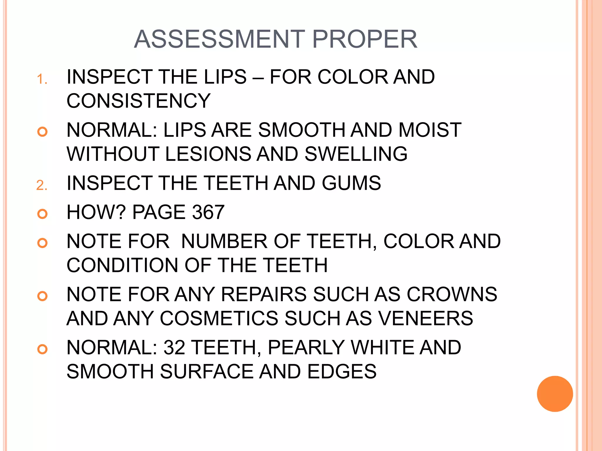 Assessment of the mouth MINE.pptx