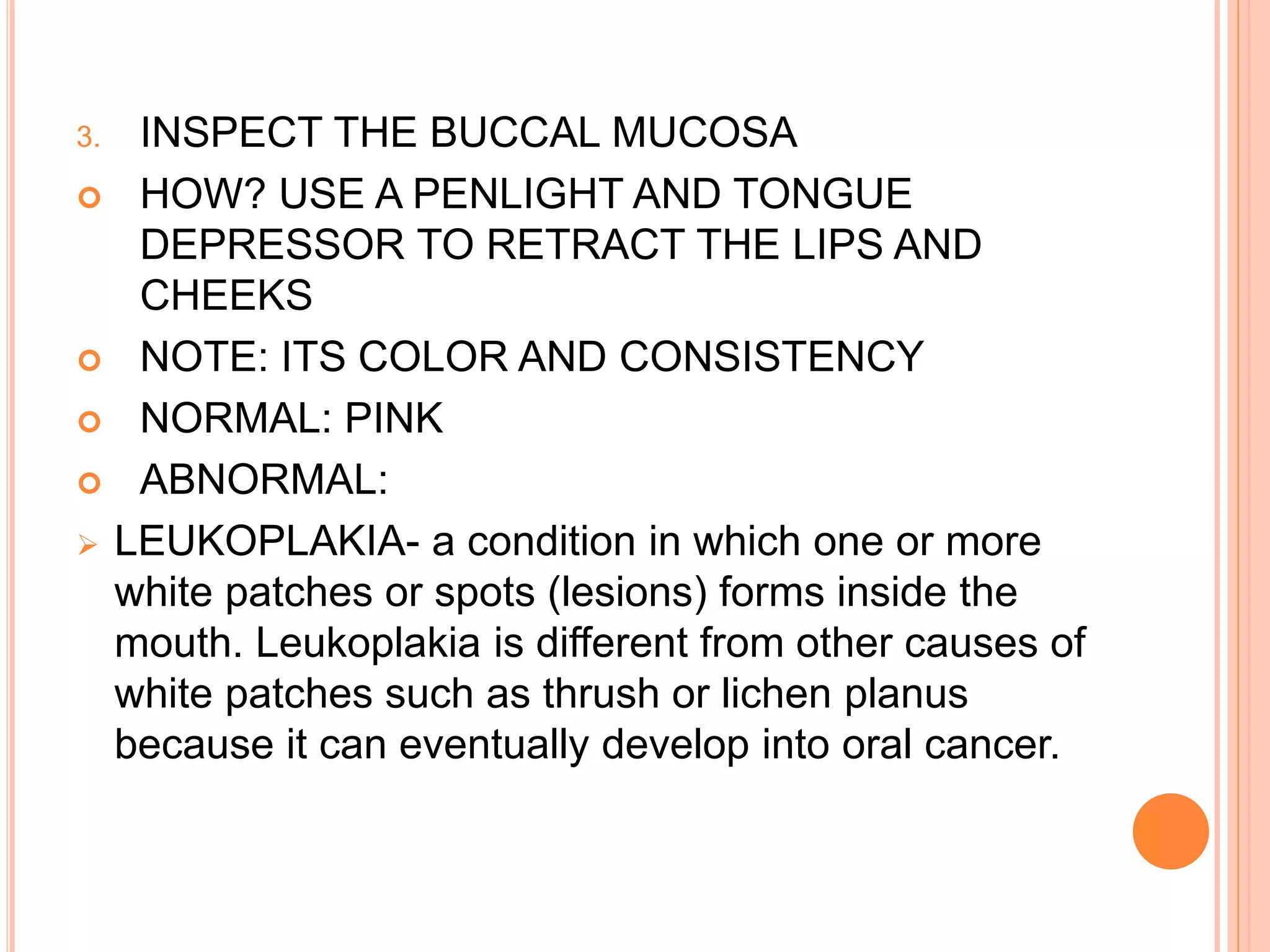 Assessment of the mouth MINE.pptx