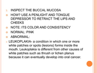 Assessment of the mouth MINE.pptx