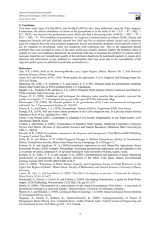 Assessment of the quality of shallow groundwater for irrigation in the ...