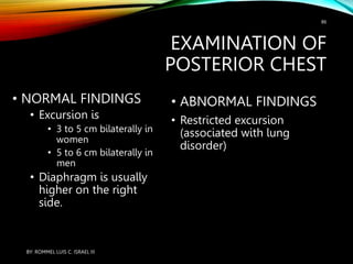 NURSING ASSESSMENT OF THE THORAX AND LUNGS.ppt