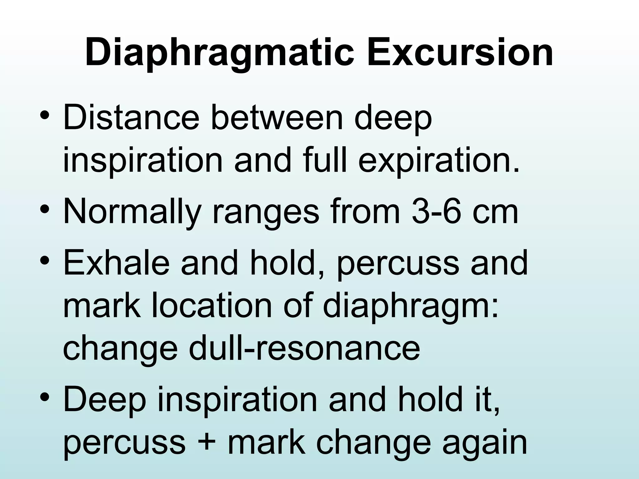 Assessment of the thorax and lungs 5 | PPT