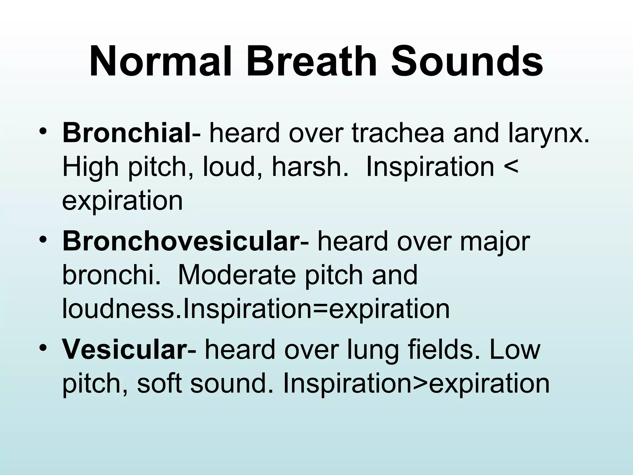 Assessment of the thorax and lungs 5 | PPT