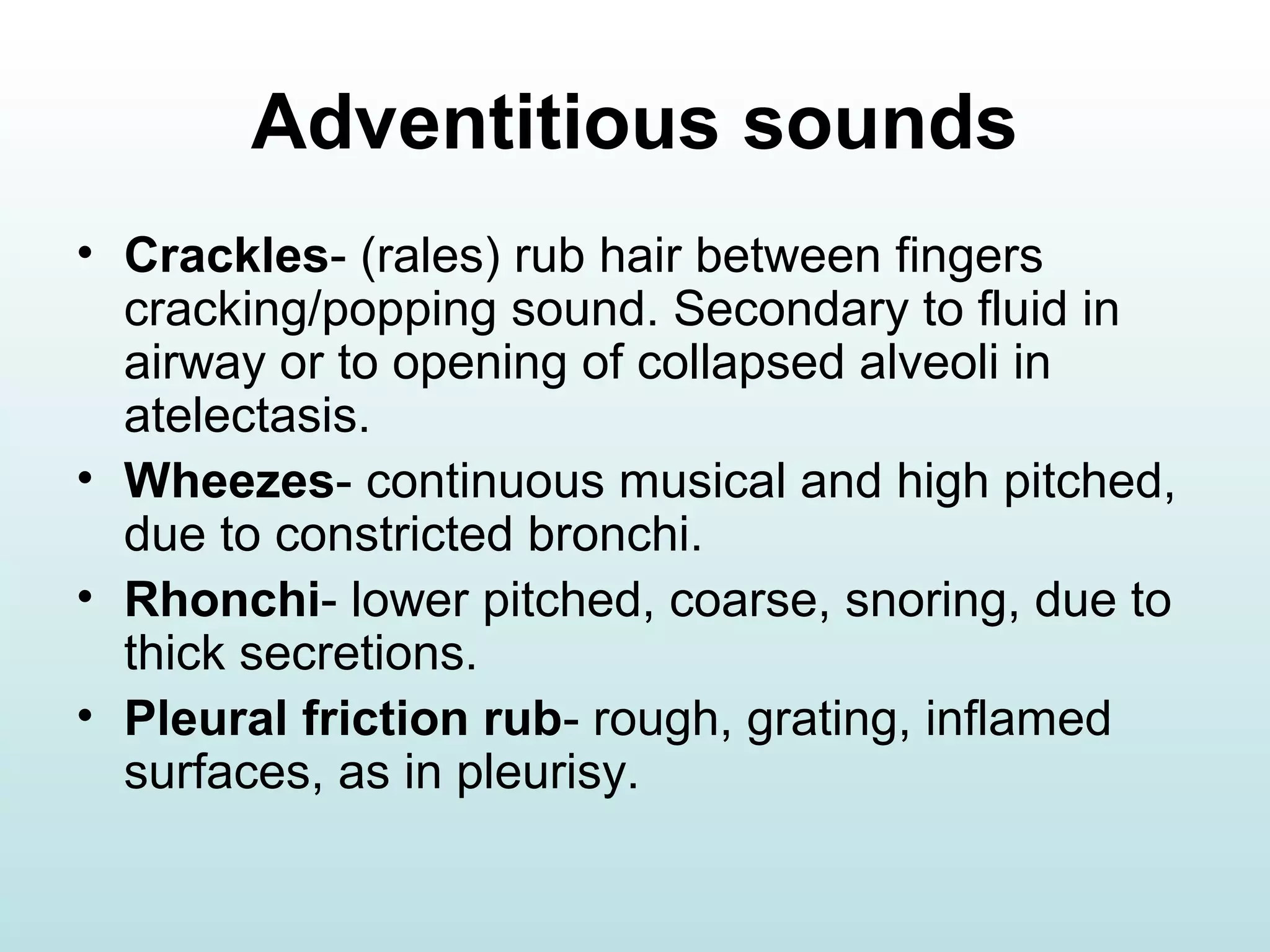 Assessment of the thorax and lungs 5 | PPT