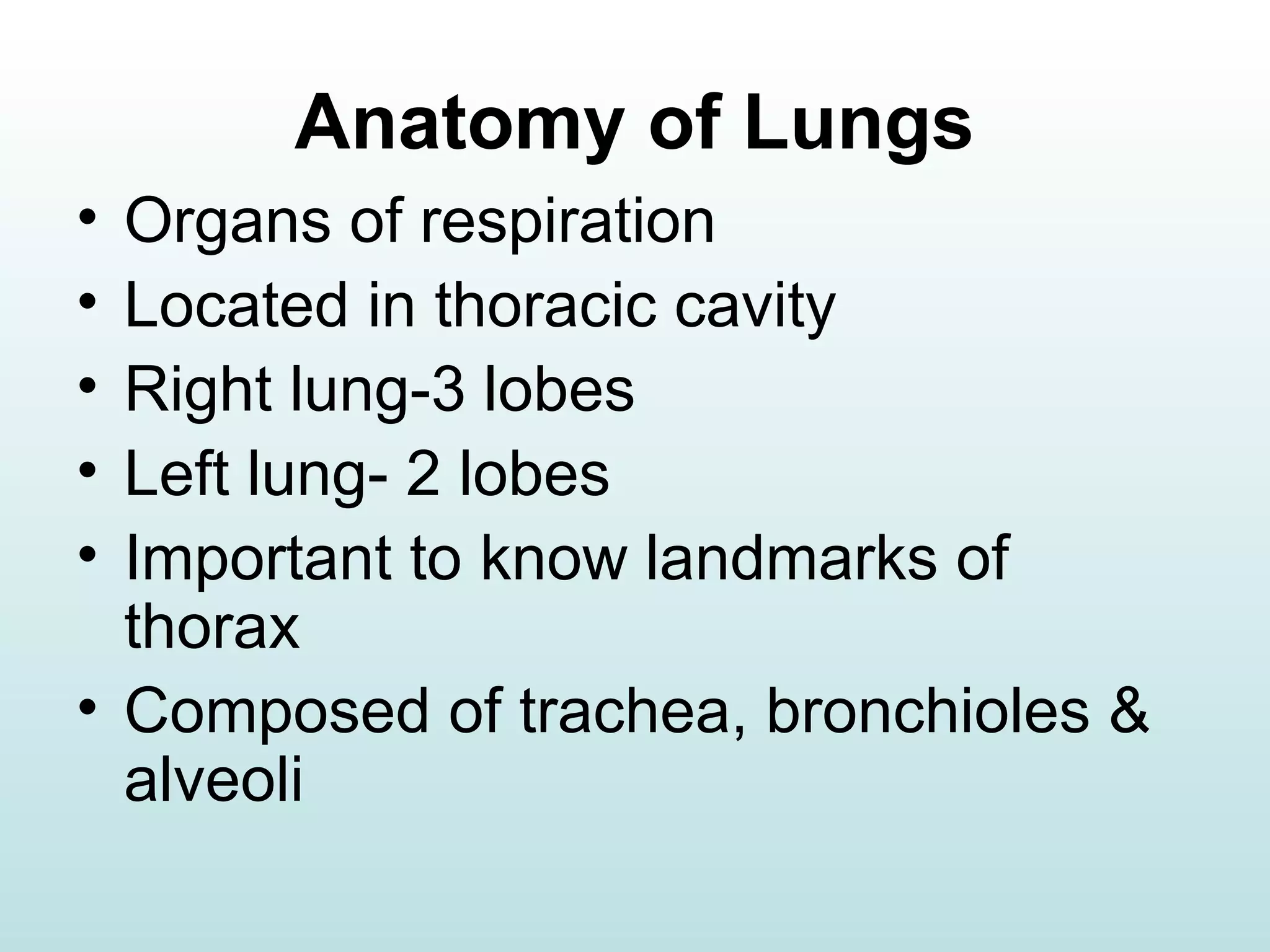 Assessment of the thorax and lungs 5 | PPT