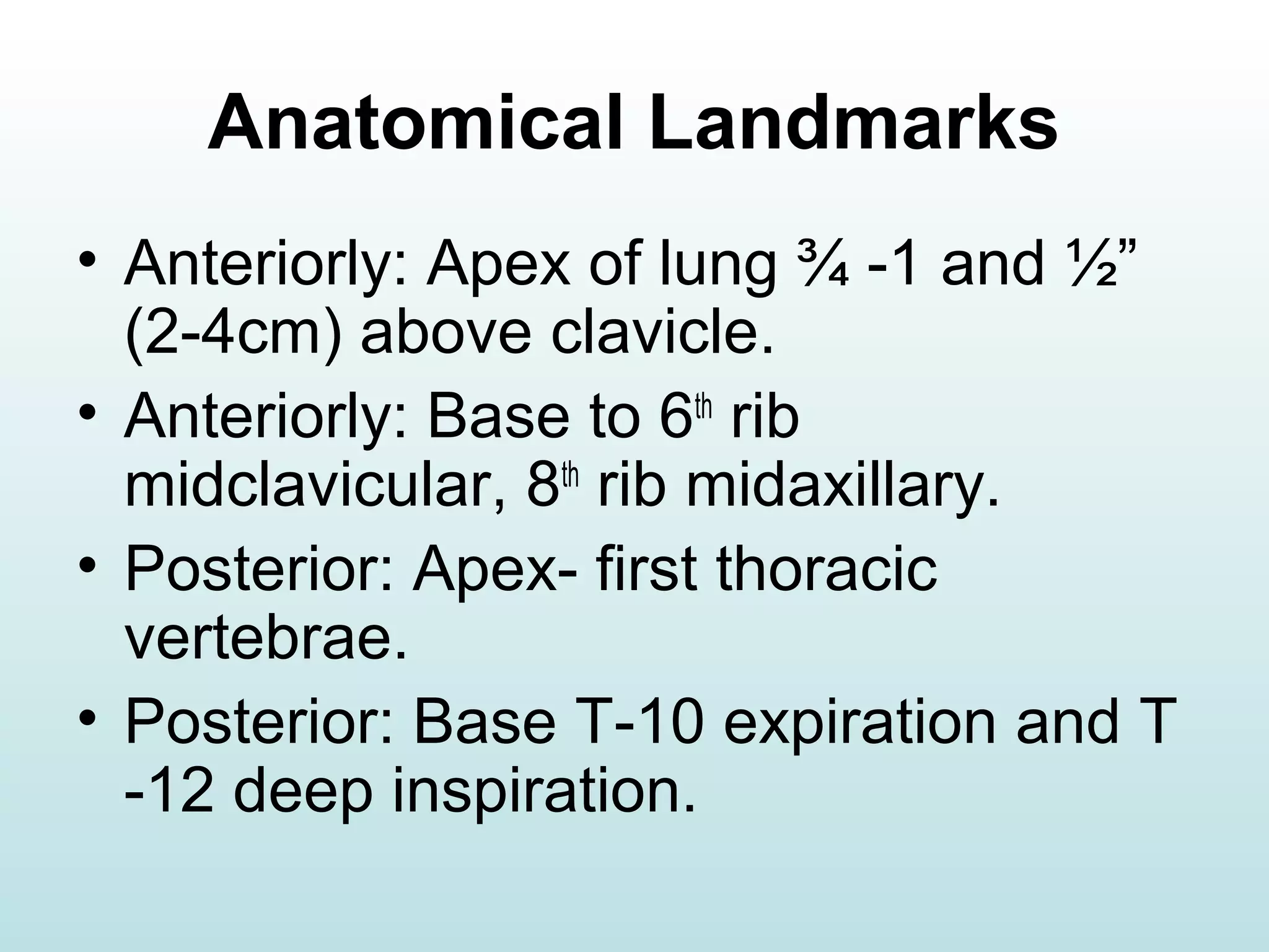 Assessment of the thorax and lungs 5 | PPT