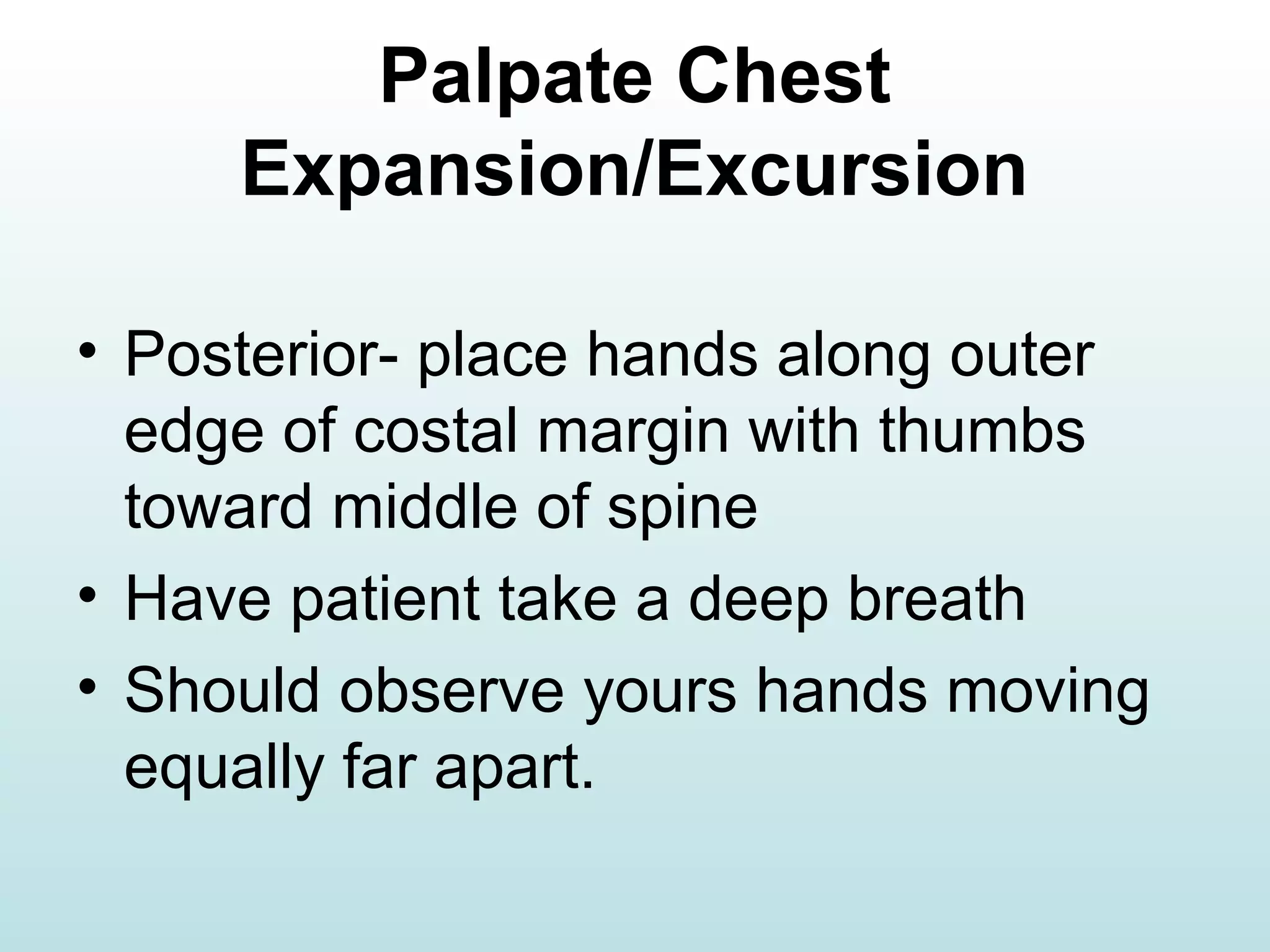 Assessment of the thorax and lungs 5 | PPT
