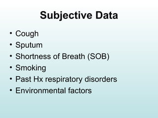 Assessment of the thorax and lungs 5 | PPT | Death, Injury, or Military ...