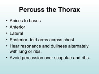 Assessment of the thorax and lungs 5 | PPT