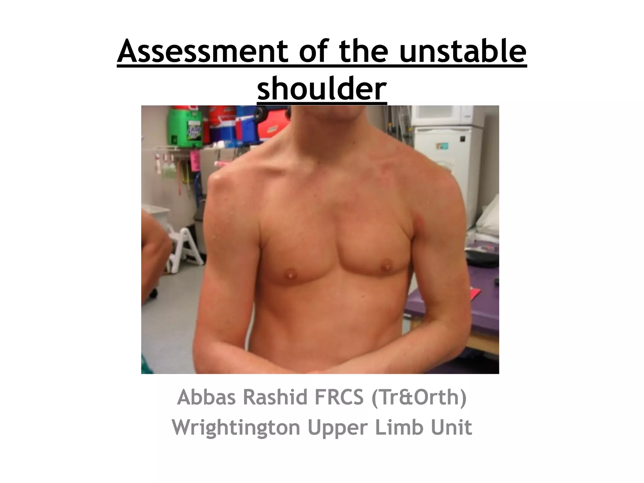 Assessment of the unstable shoulder | PDF