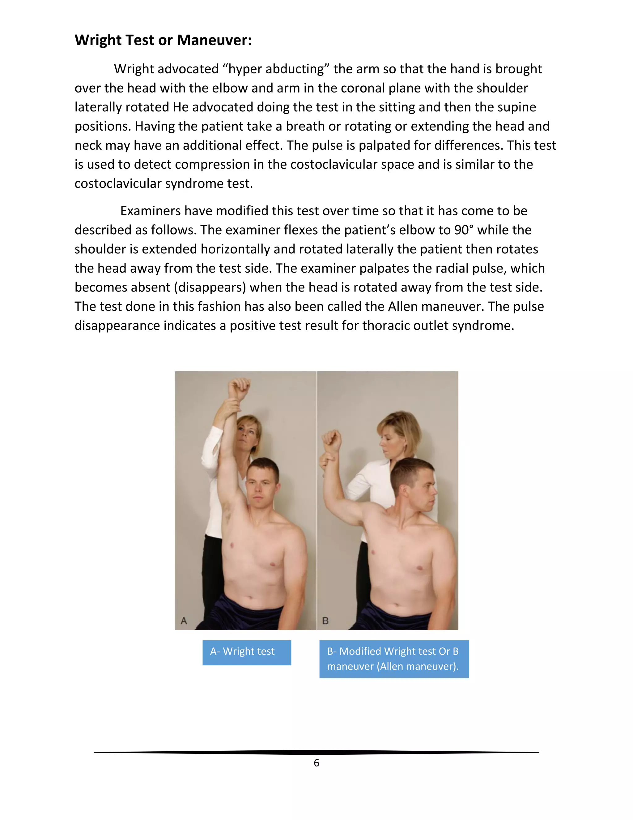 Assessment of thoracic outlet syndrome | PDF