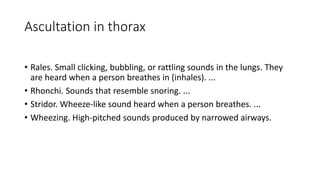 assessment of thorax.pptx | Lung and Respiratory Health | Diseases and ...