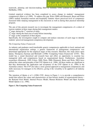 Assessment Of Tourism And Hospitality Management Competencies A Student Perspective | PDF