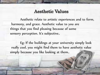 Assessment of values ppt | PPTX