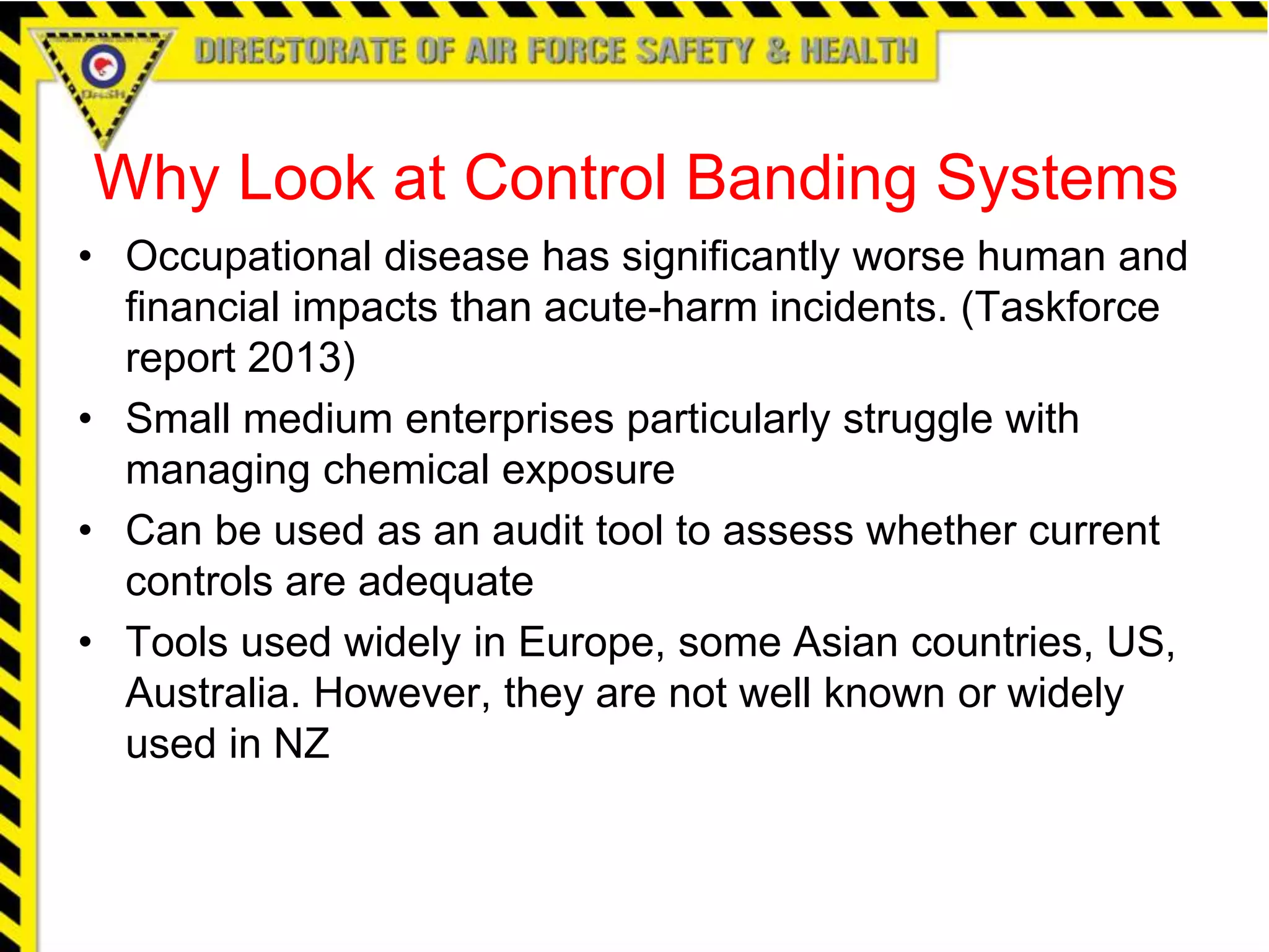 Assessment of various control band systems | PPT