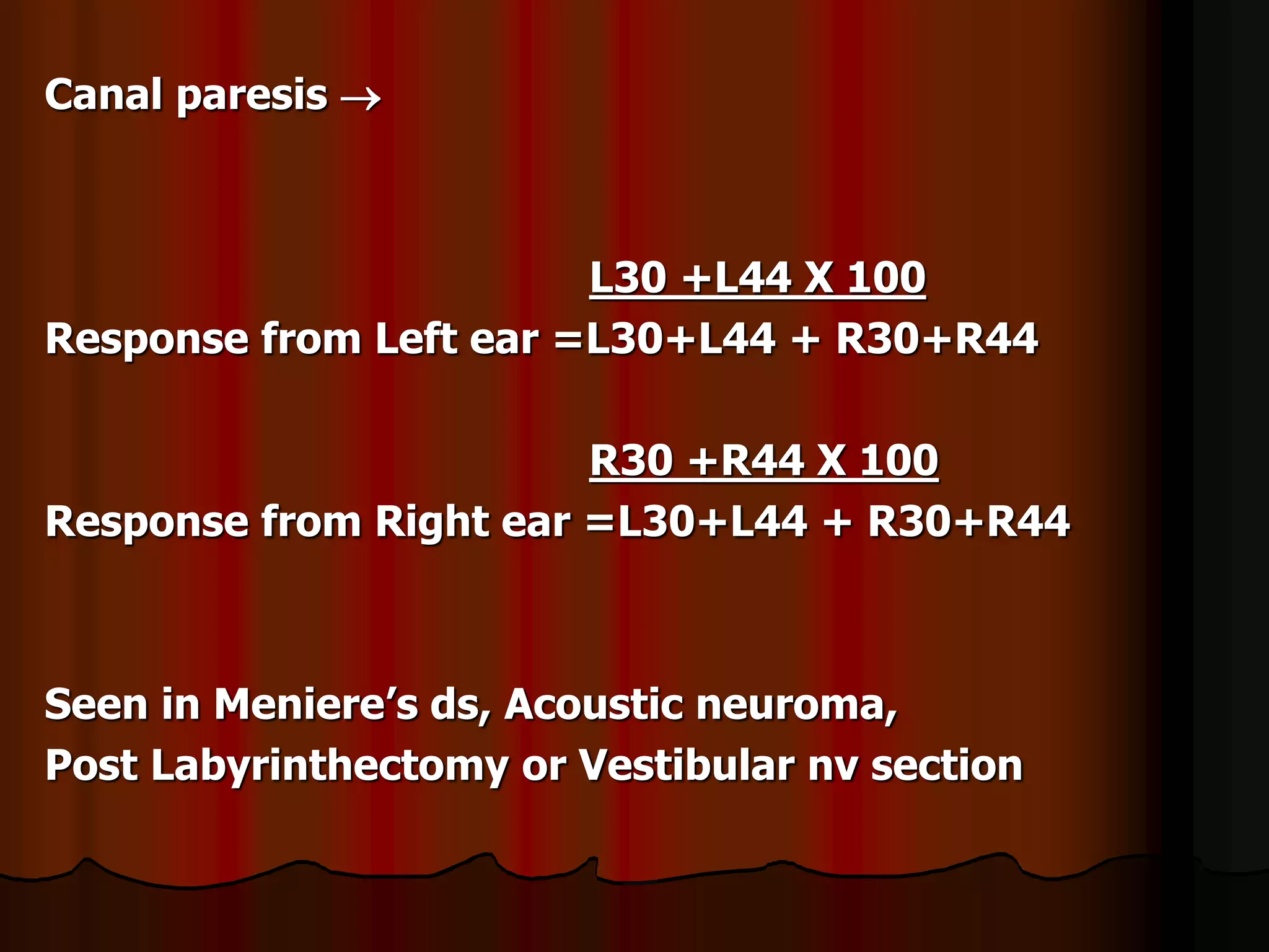 Assessment of vestibular function test | PPT