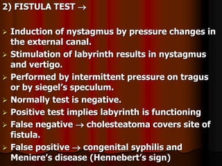 Assessment of vestibular function test | PPT