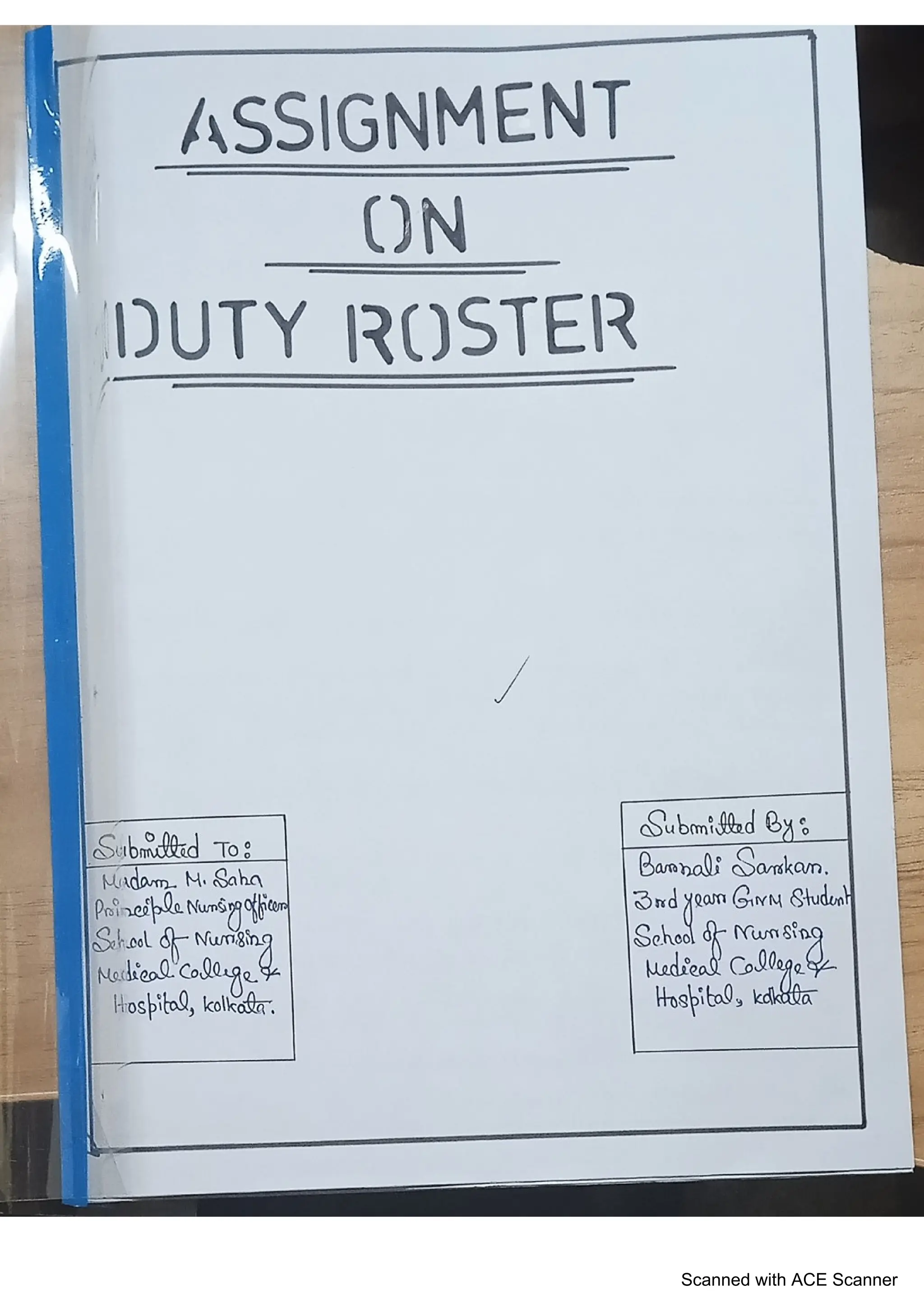 assessment on duty roster.pdf | Technology & Computing