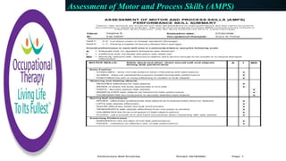 Occupational Therapy Standardized Assessment | PPTX