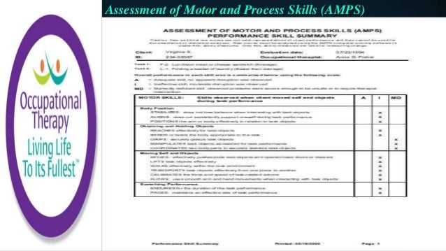 Occupational Therapy Standardized Assessment