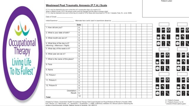 Occupational Therapy Standardized Assessment