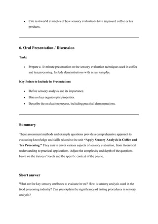 Assessment package Apply Sensory Analysis in Coffee and Tea Processing.pdf