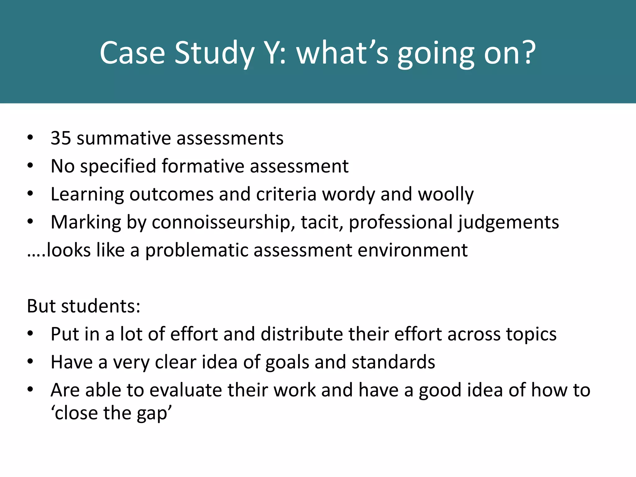 Developing assessment patterns that work through TESTA | PPT