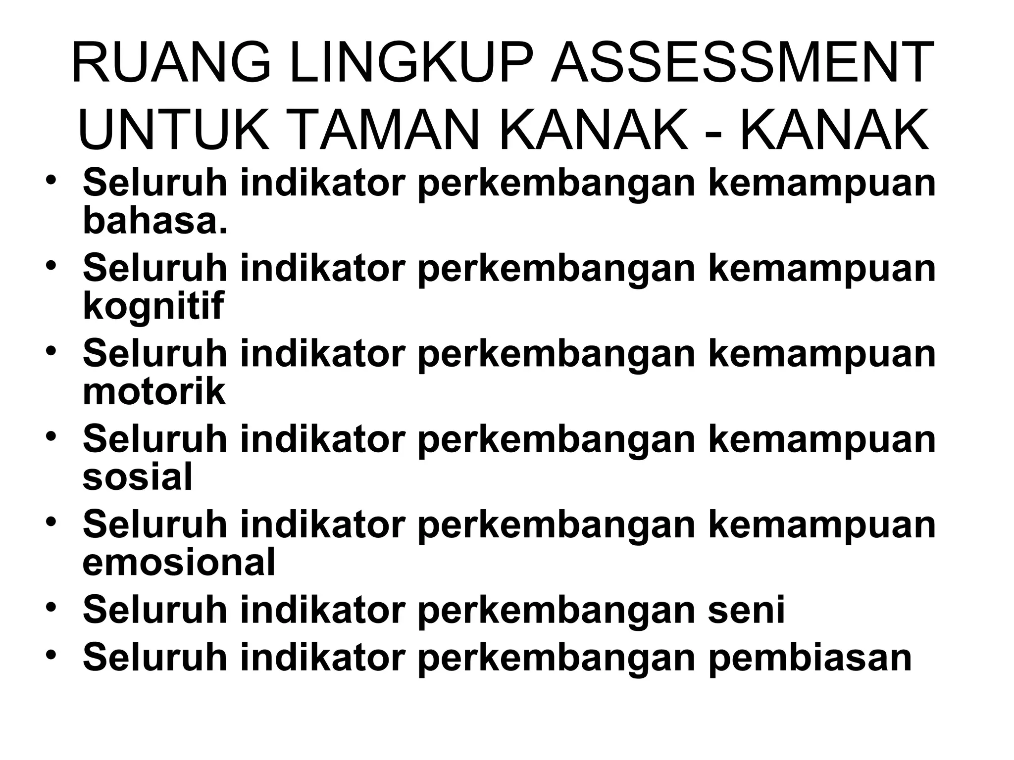 Assessment paud | PPT